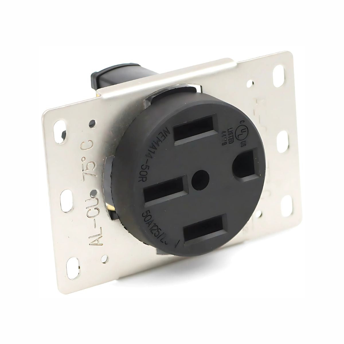 Enchufe De Pared NEMA 14-50R 50A 125V-250V. Receptáculo De Montaje Emp
