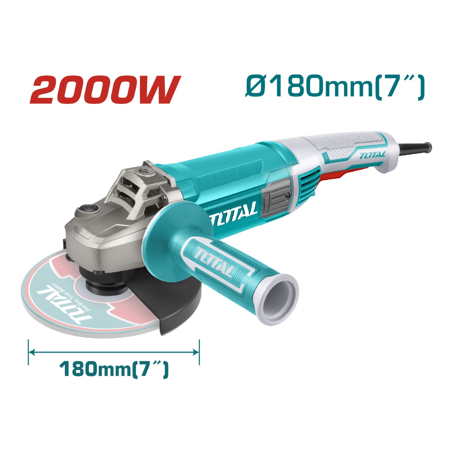 Esmeril Angular De 7" Total 110V-120V~50/60Hz 2000W. 5/8"-11 UNC, 8450