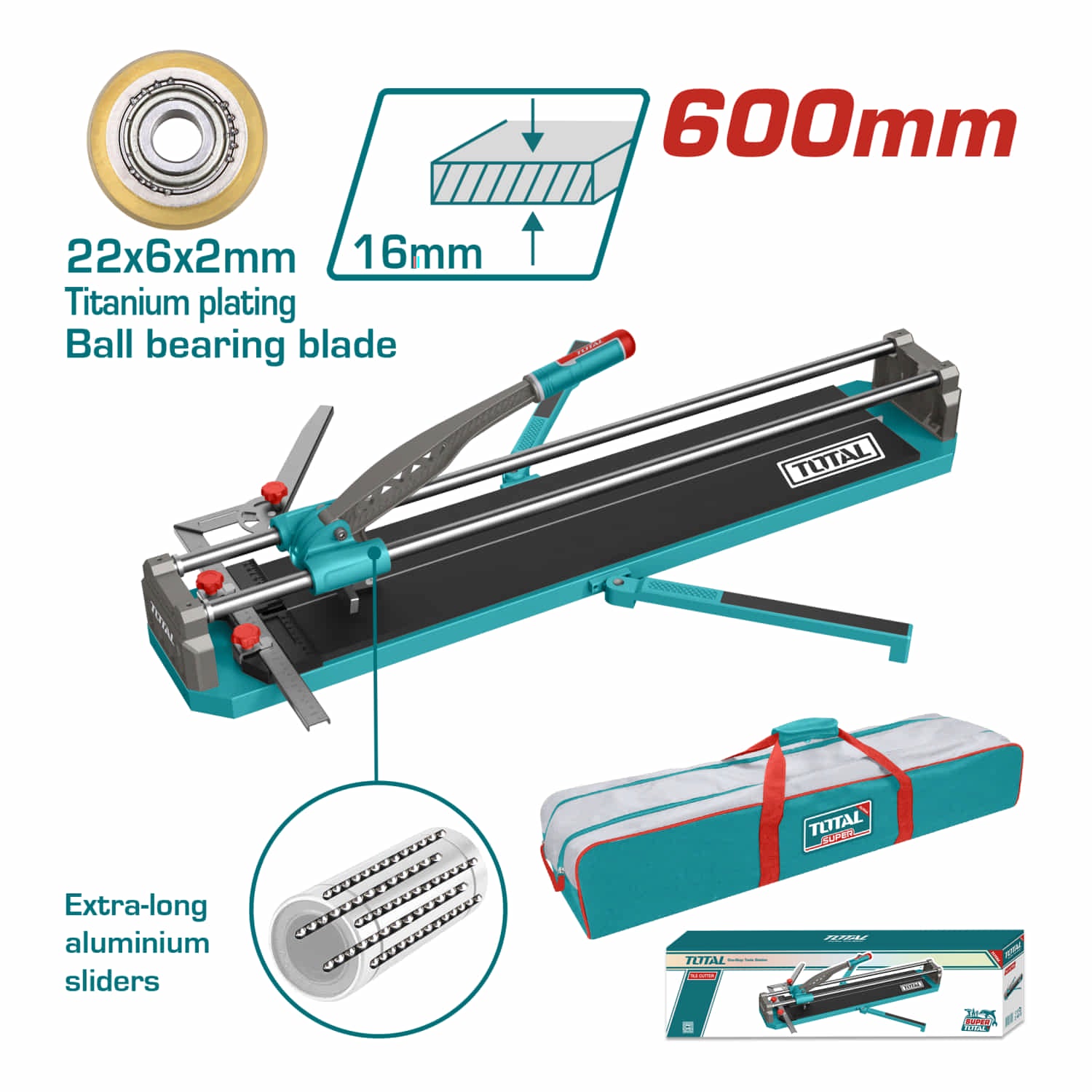 Cortador De Azulejos Y Baldosas De 600 Mm Max Grosor 16Mm Corte Recto