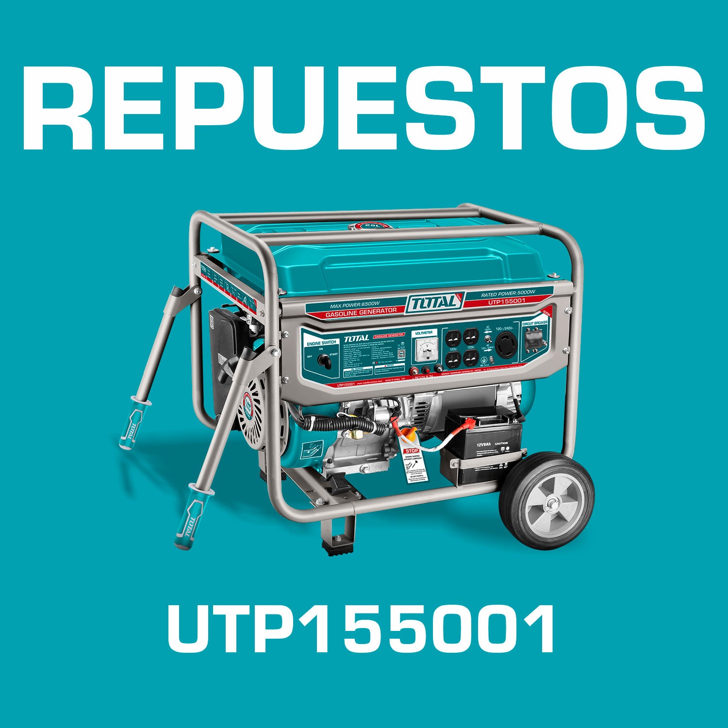 Repuestos Generador A Gasolina 6500W Codigo. UTP155001
