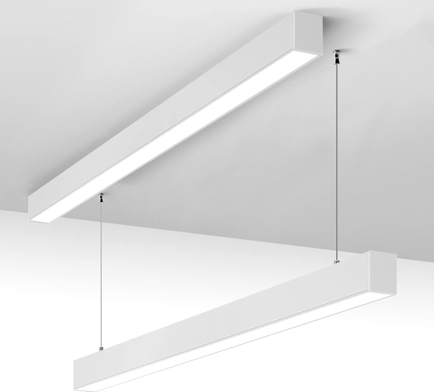 Lámpara Lineal Colgante LED Blanca 40W CCT 4000 Lm. Conexión Continua