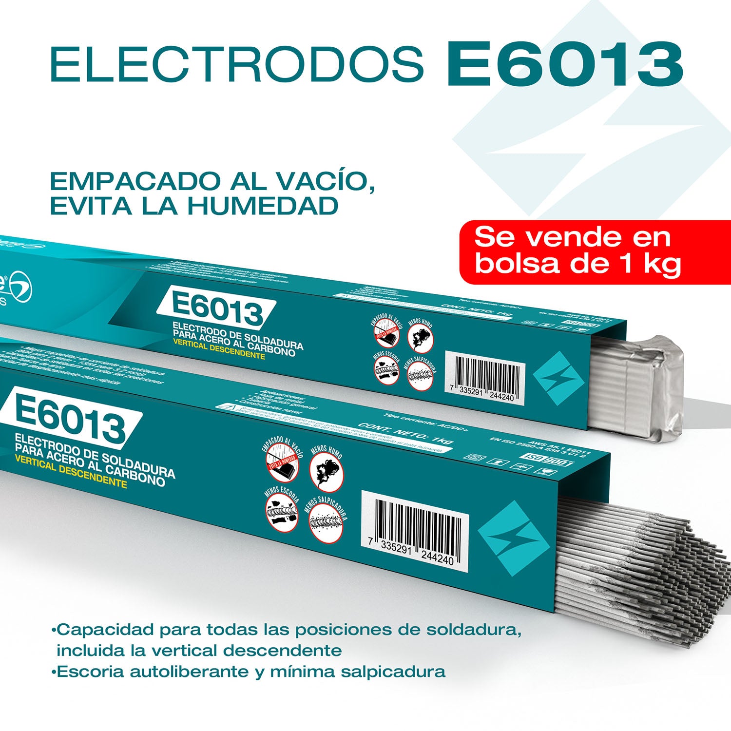 Electrodos Soldadura 6013 Para Soldar 3/32" 2.5Mm Carbone Bolsa Al Vac