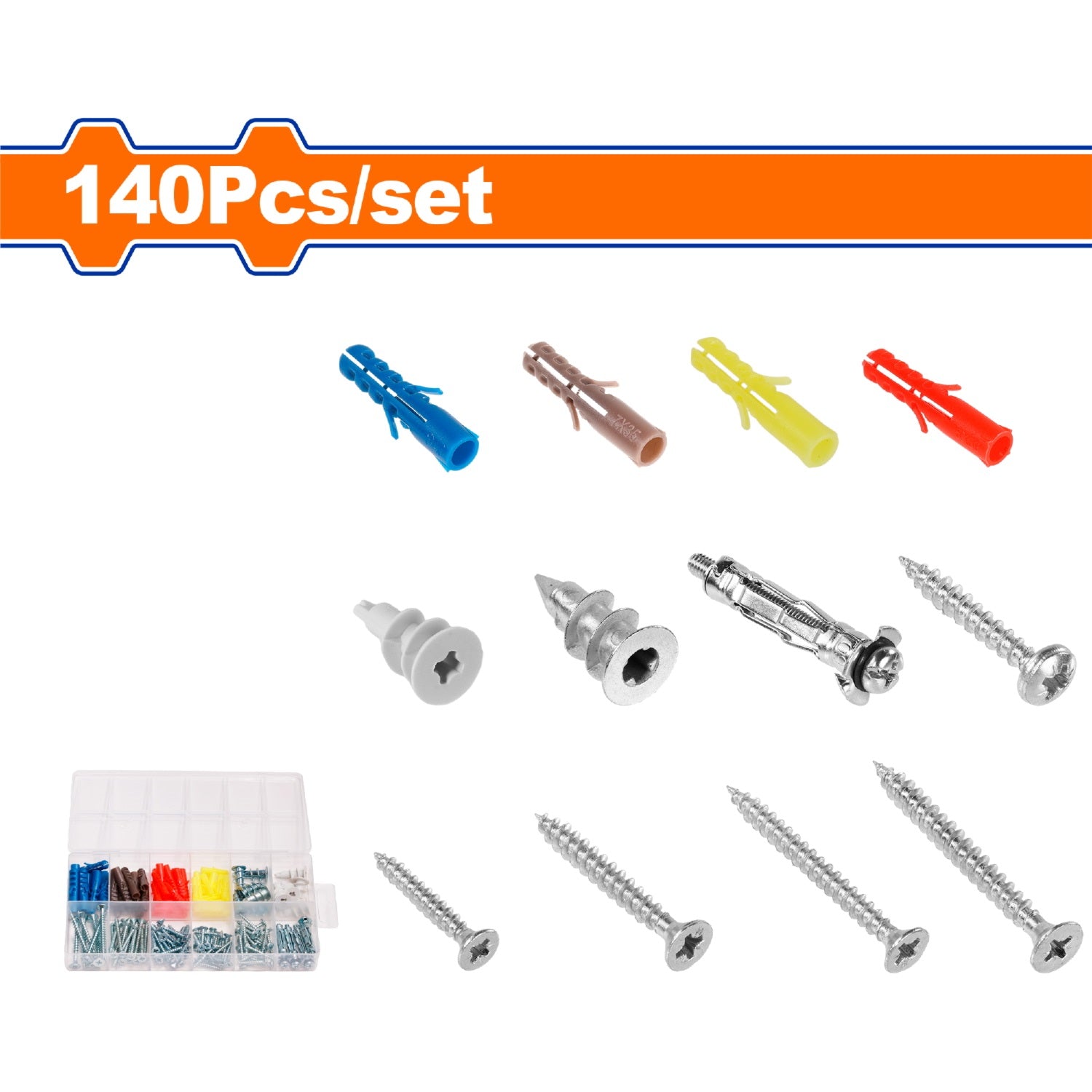 Tacos Para Gypsum Drywall Y Tornillos Anclaje Para Pared. Surtidos (14