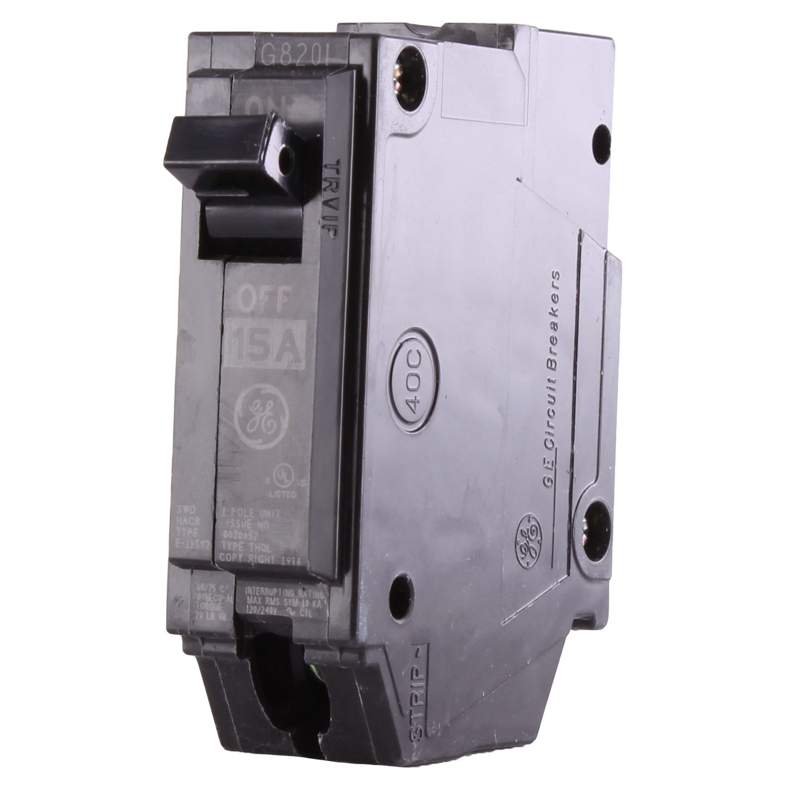 Breaker Eléctrico 15 Amperios De 1 Polo, 120/240 V. General Electric