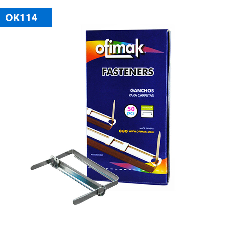 Ganchos Para Carpetas De 7Cm, Caja De 50 Ganchos, Marca Ofimak